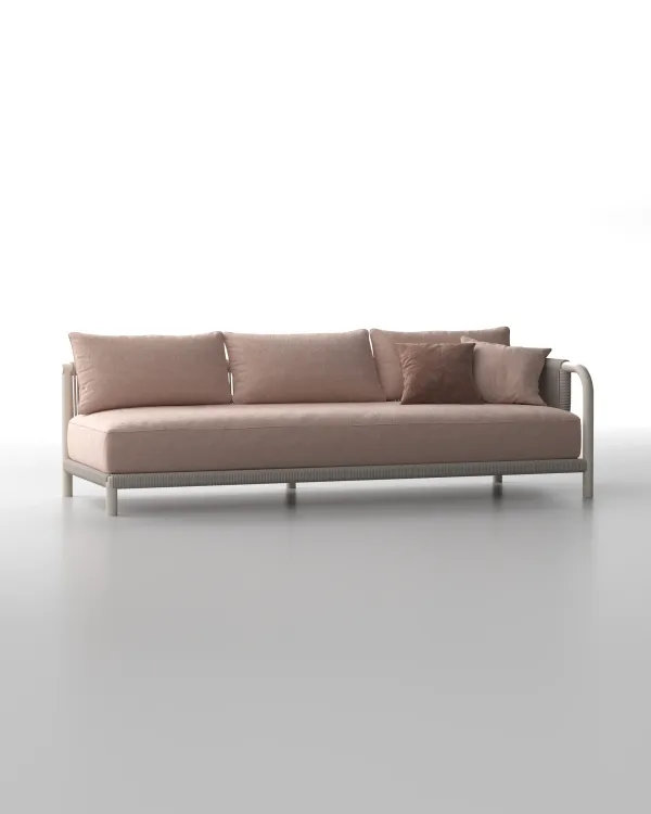 Arc Modular 3 Seaters Left Aluminum | Otazen