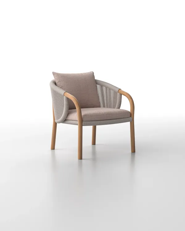 Arc Cocktail Chair Teak & Aluminum | Otazen